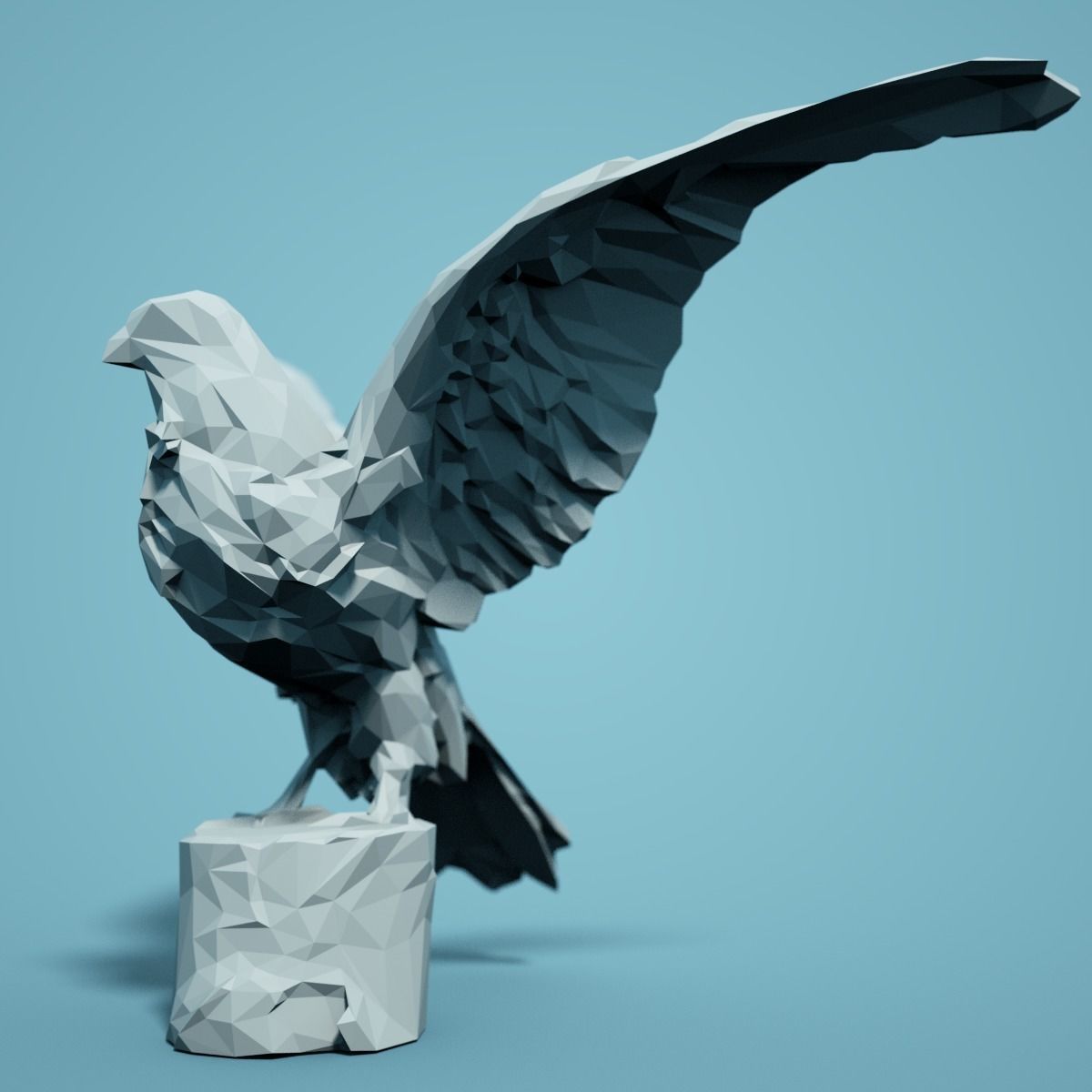 Falcon Low Poly Bird 3D model 3D printable | CGTrader