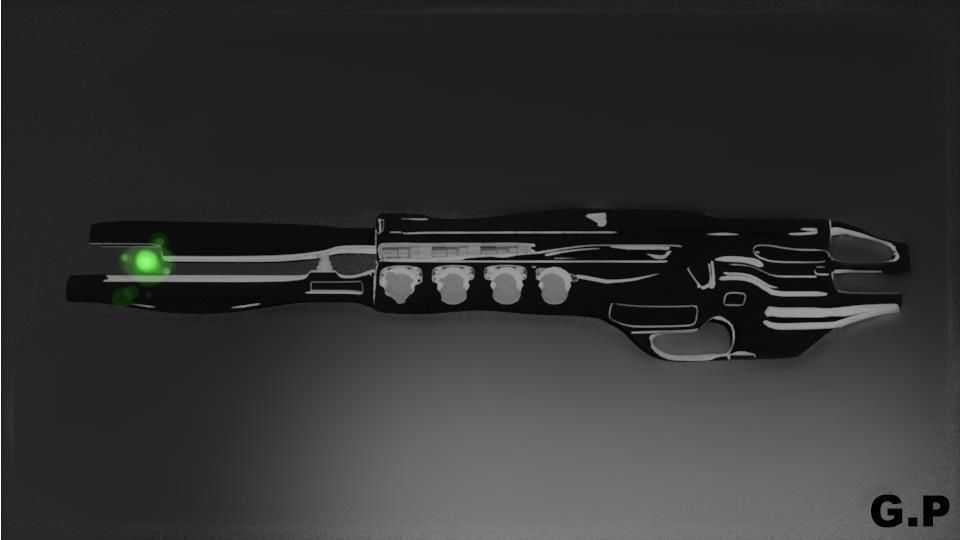 Futuristic Plasma Gun free 3D model | CGTrader