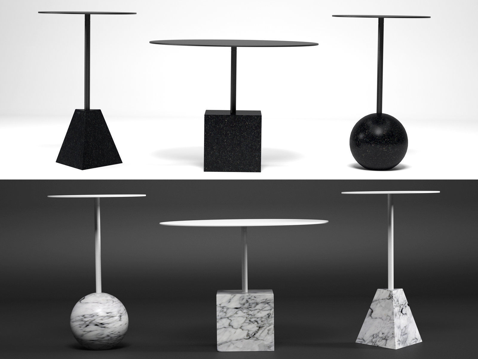 Knockout tables free 3D model | CGTrader