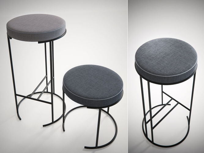 Nina stool and stool 3D model | CGTrader
