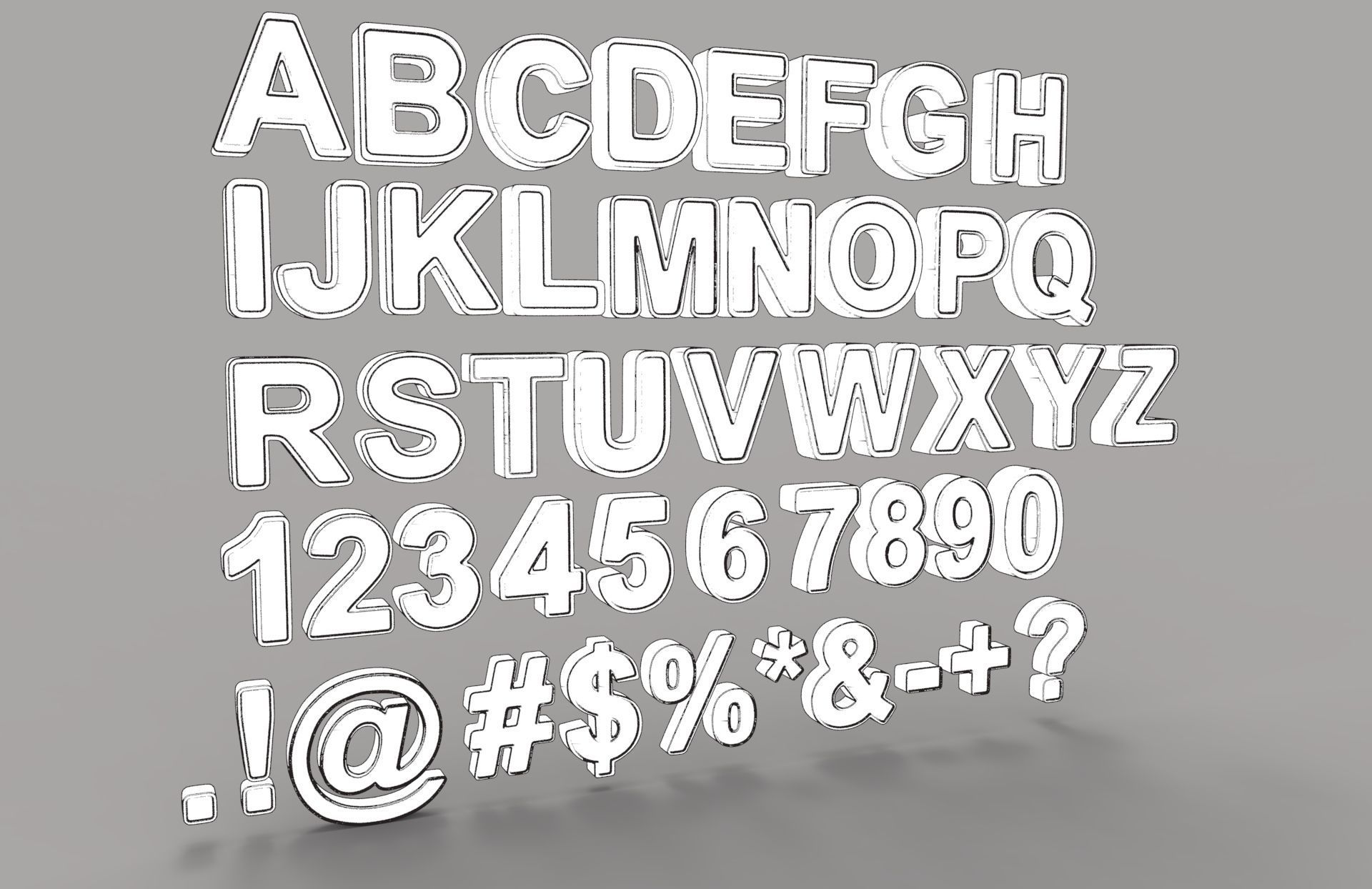 Letters 3d model alphabets and numbers 3D model | CGTrader