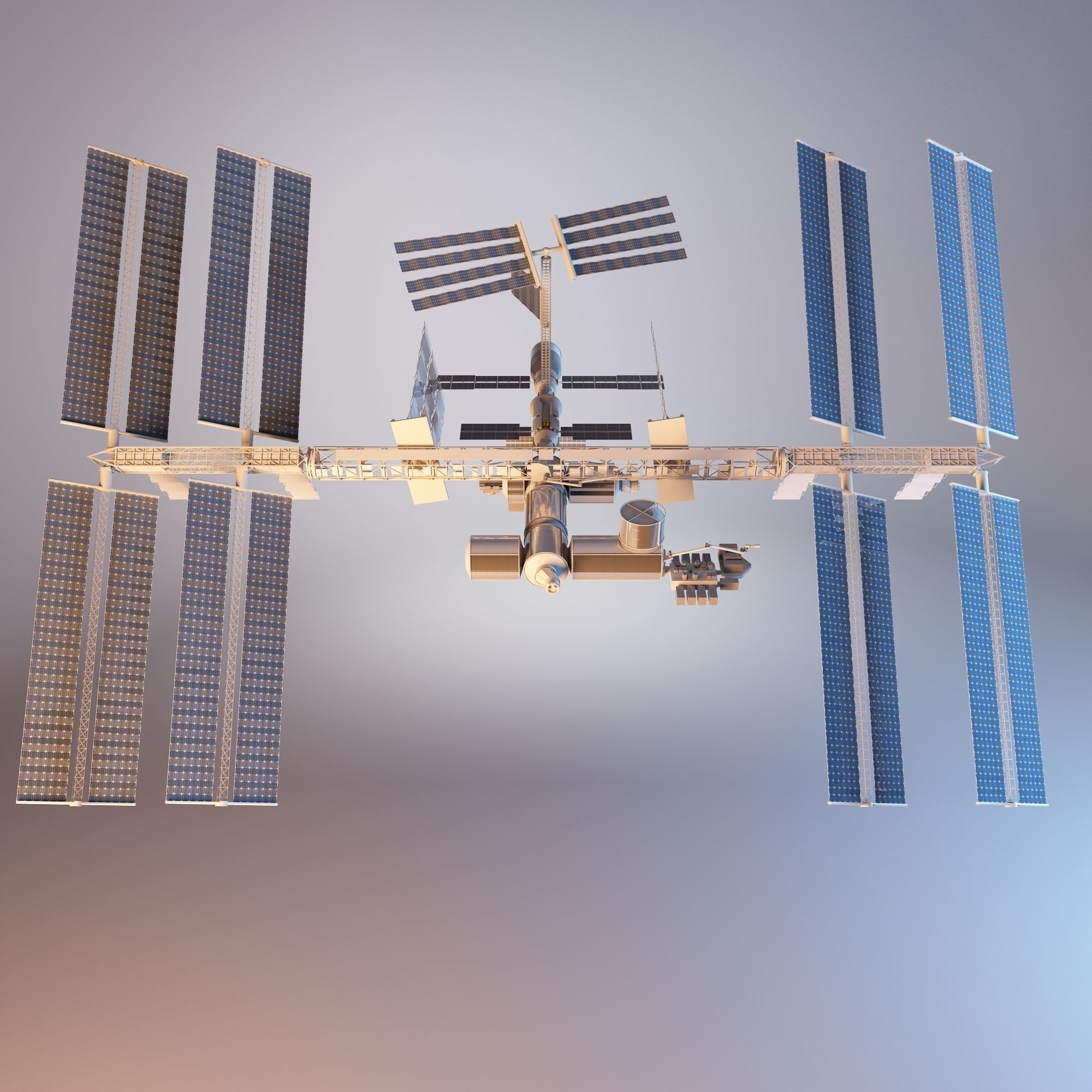 3D model International Space Station With RIG VR / AR / low-poly rigged ...