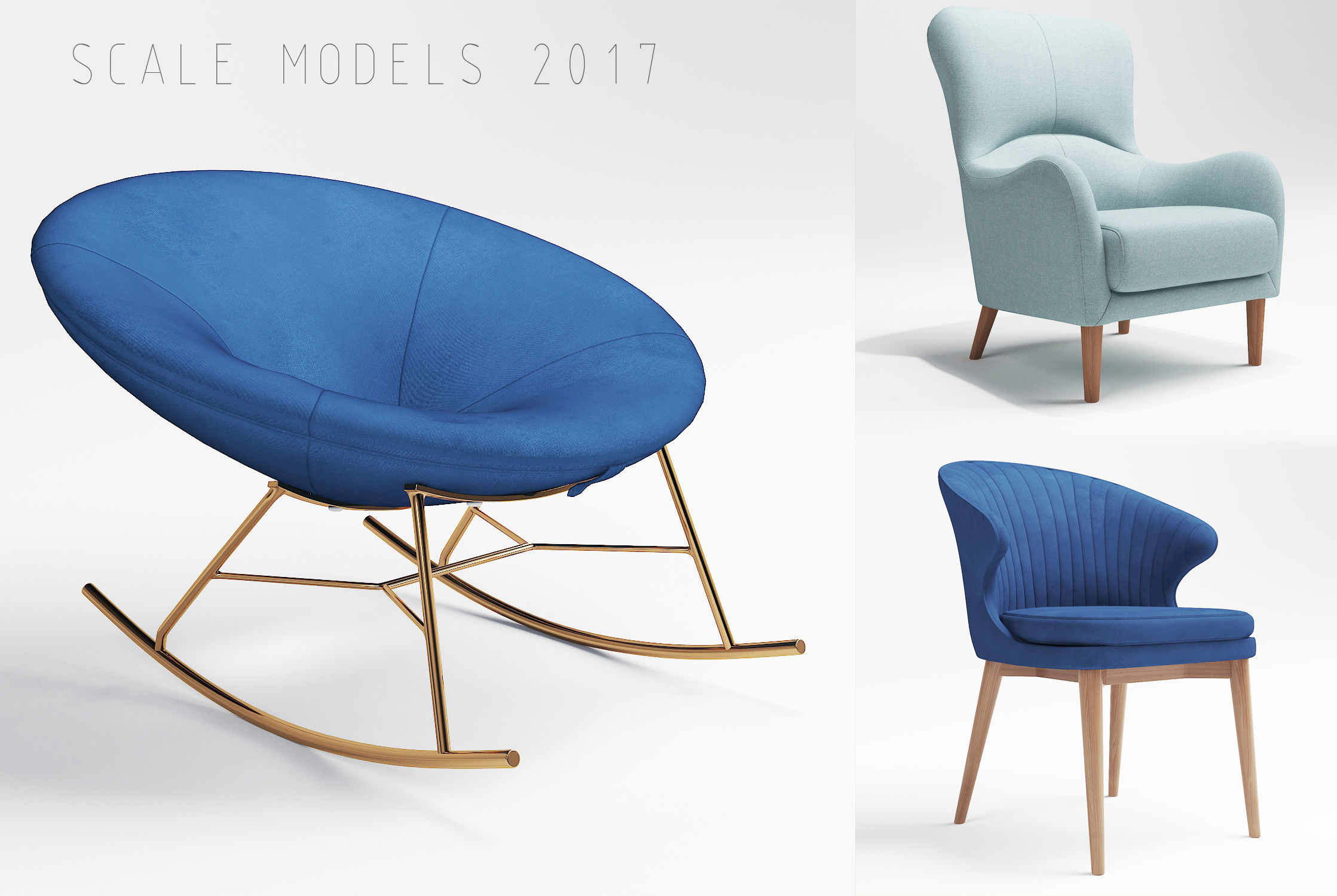 Chairs collection 02 3D model | CGTrader