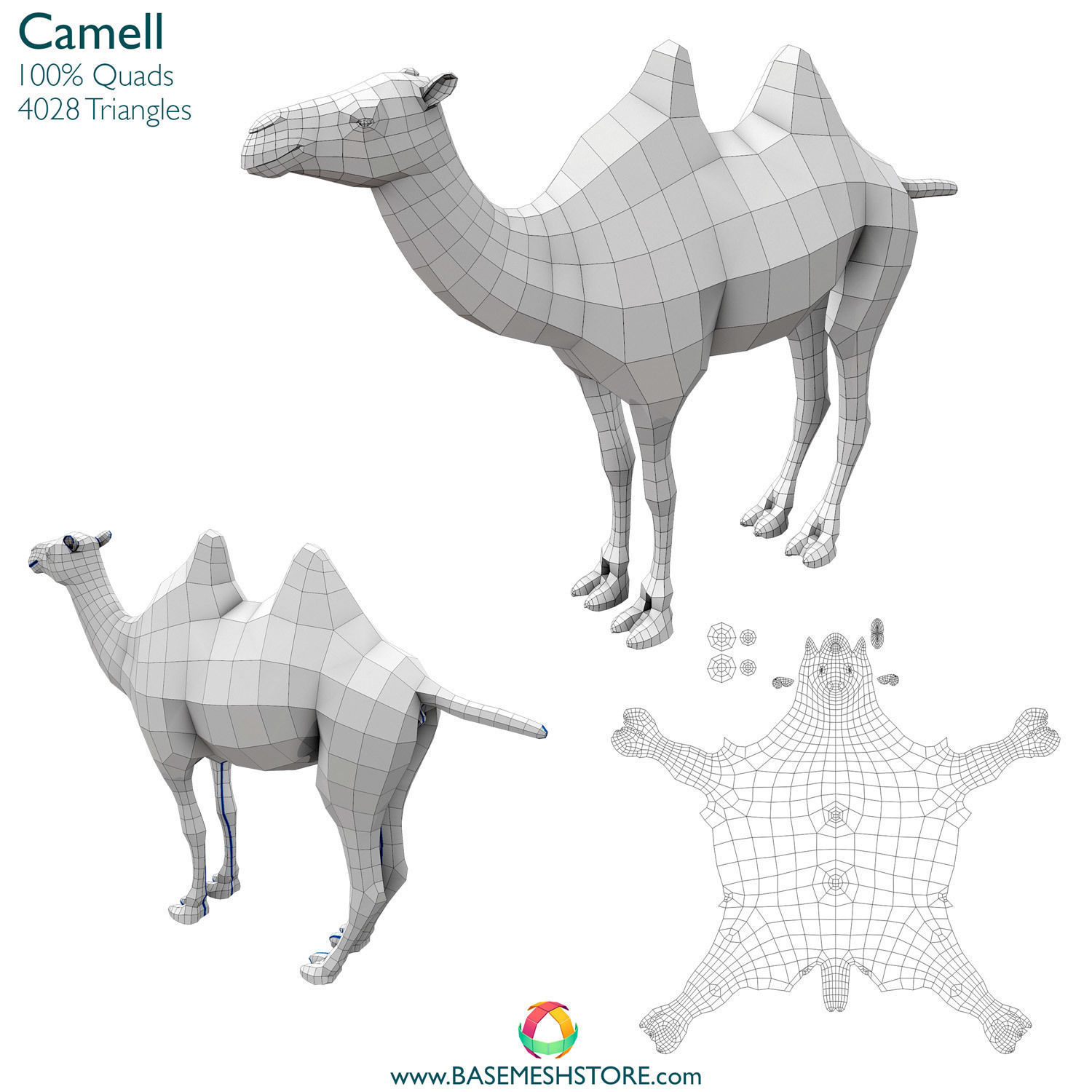 3D model 32 Animals Base Meshes VR / AR / low-poly | CGTrader