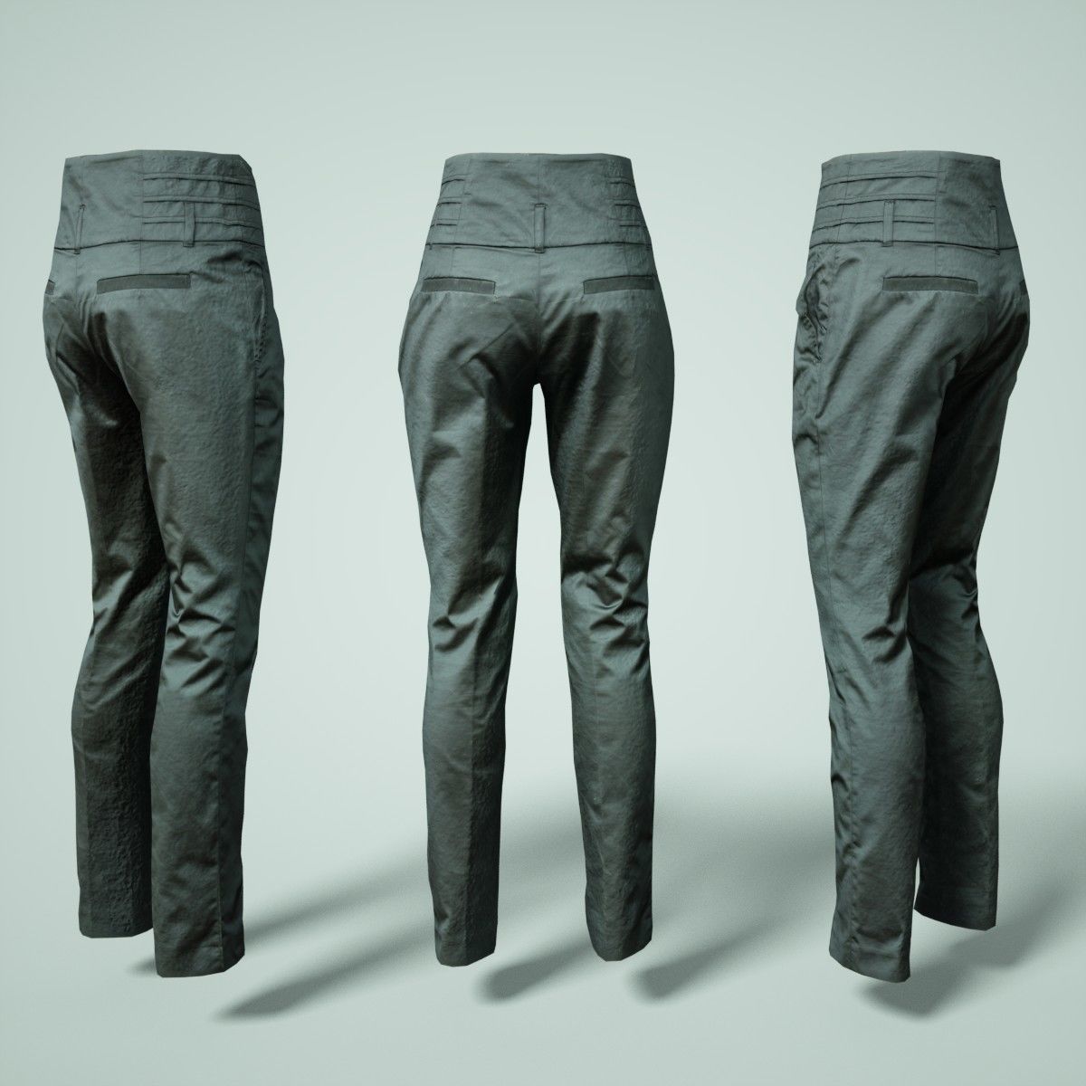 3D model Trousers Collection Jeans Salopet VR / AR / low-poly | CGTrader