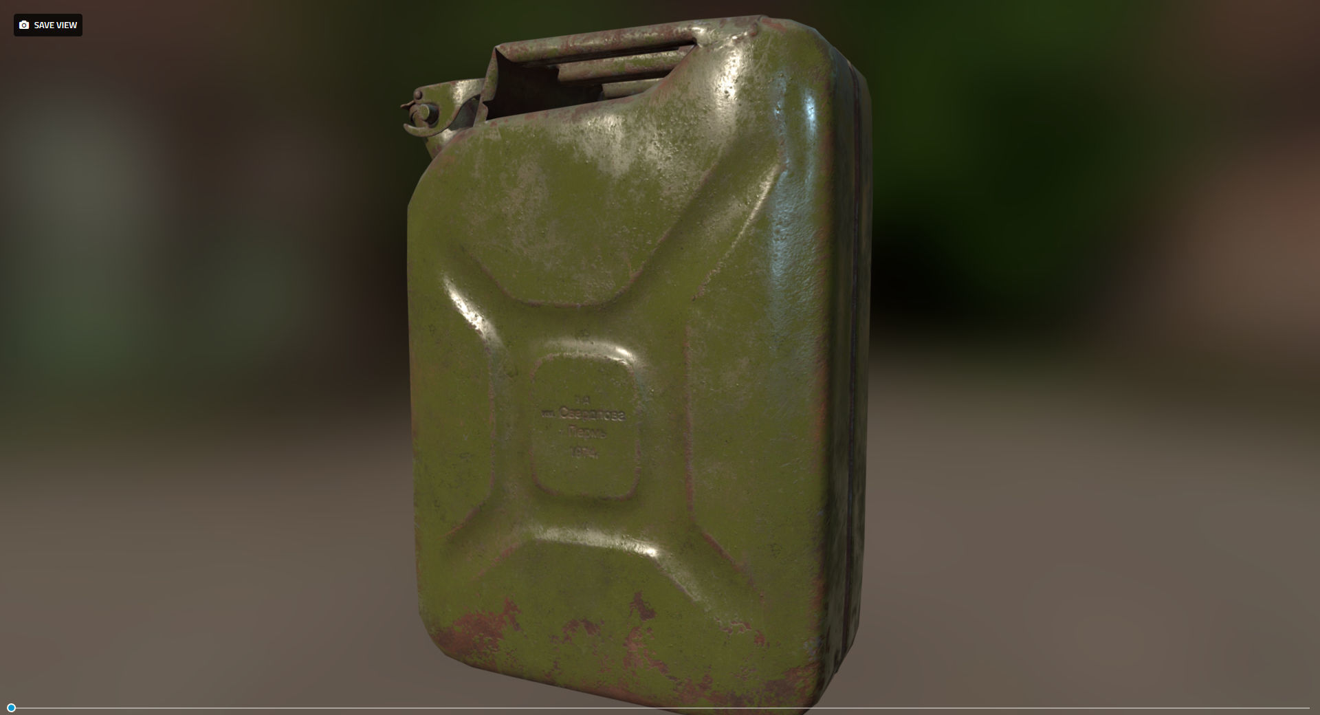 3D model Soviet old rusty canister 20L VR / AR / low-poly animated ...