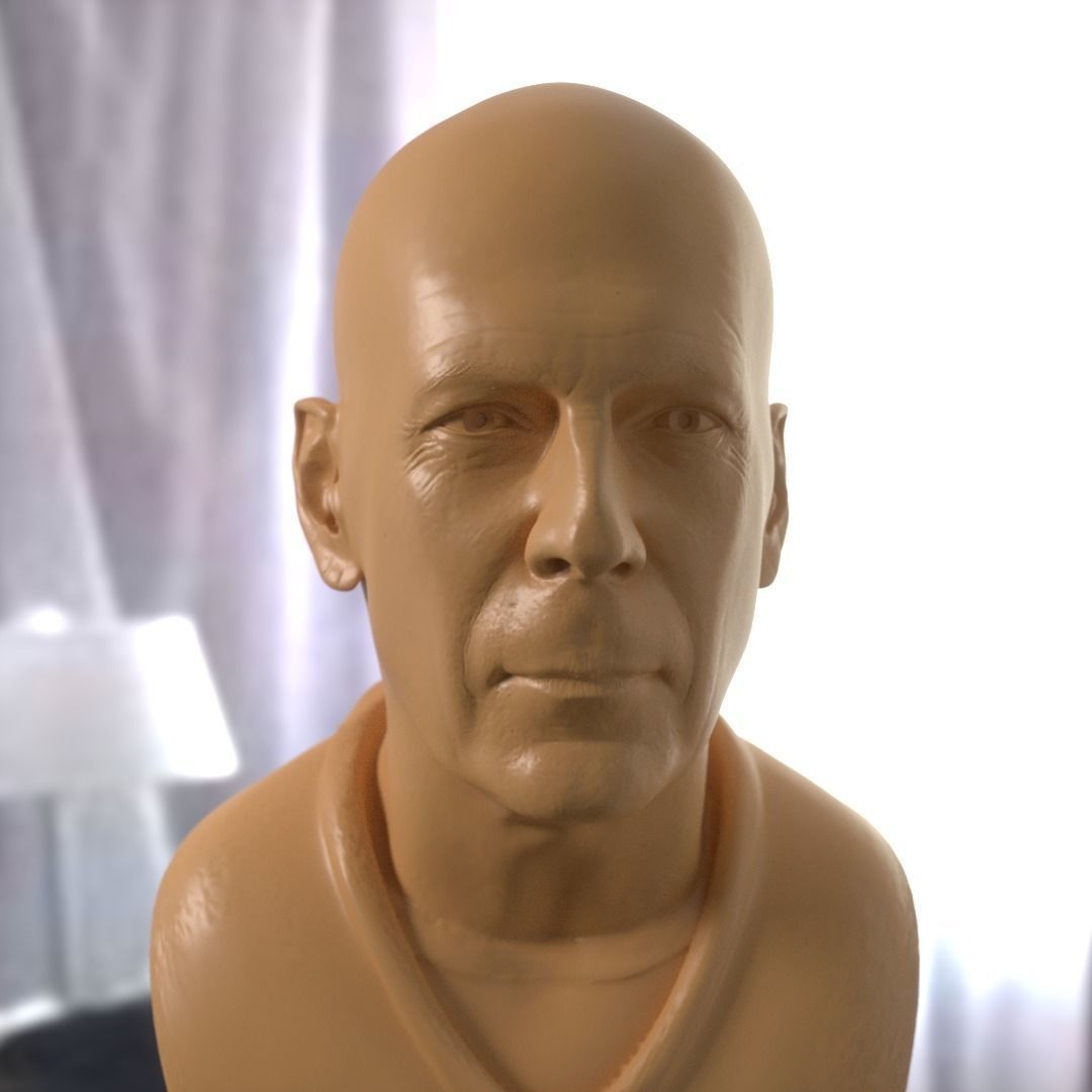 Bruce Willis printable bust 3D model 3D printable | CGTrader