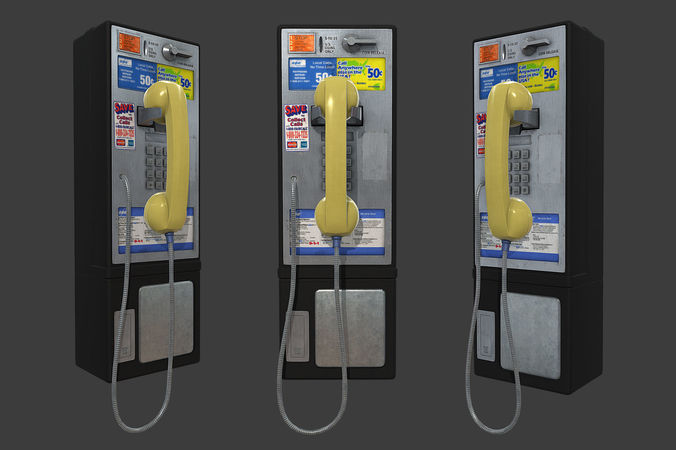 3D model Payphone two pay phones VR / AR / low-poly | CGTrader