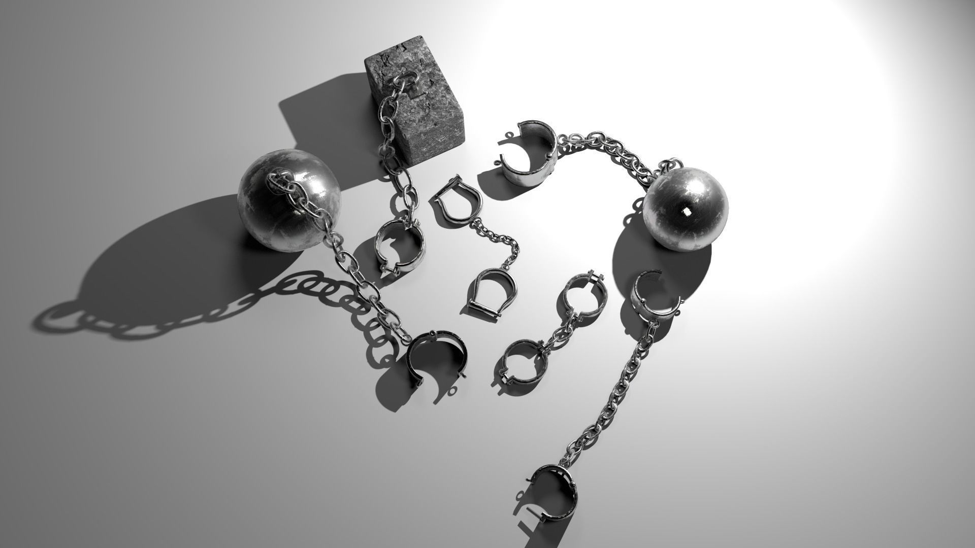 Medieval shackles 3D model | CGTrader
