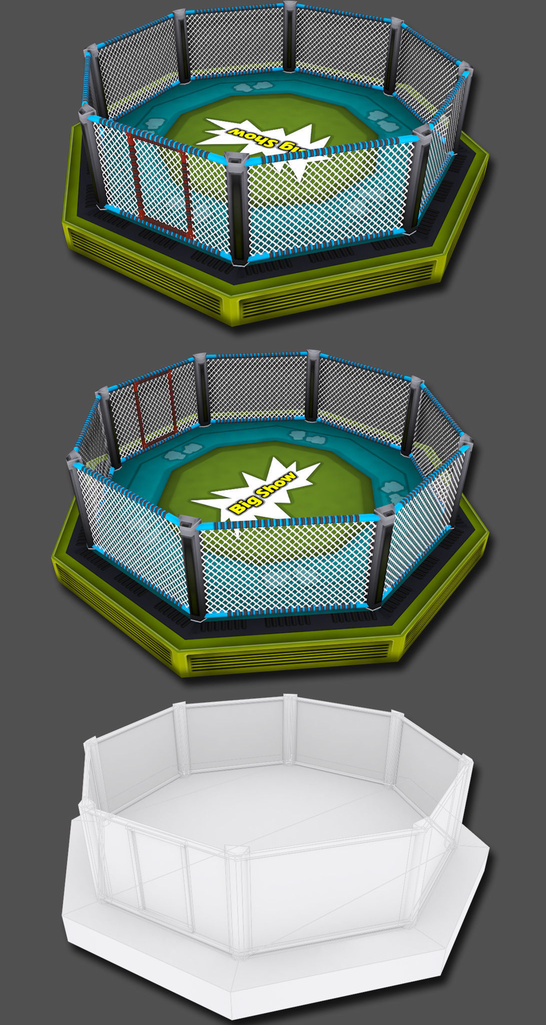 3D model Cartoon Boxing Arena VR / AR / low-poly | CGTrader