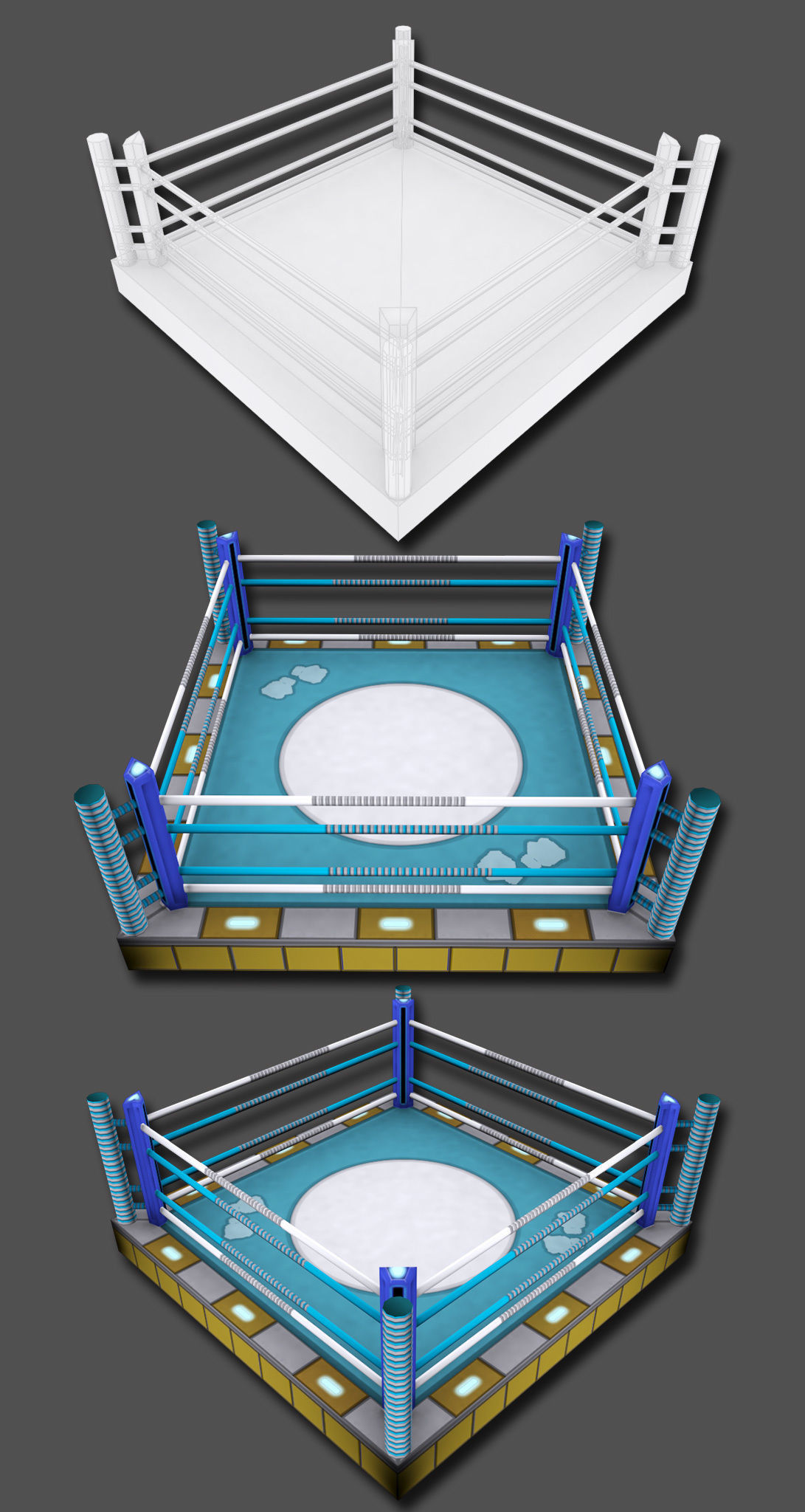 3D model Cartoon Boxing Arena VR / AR / low-poly | CGTrader