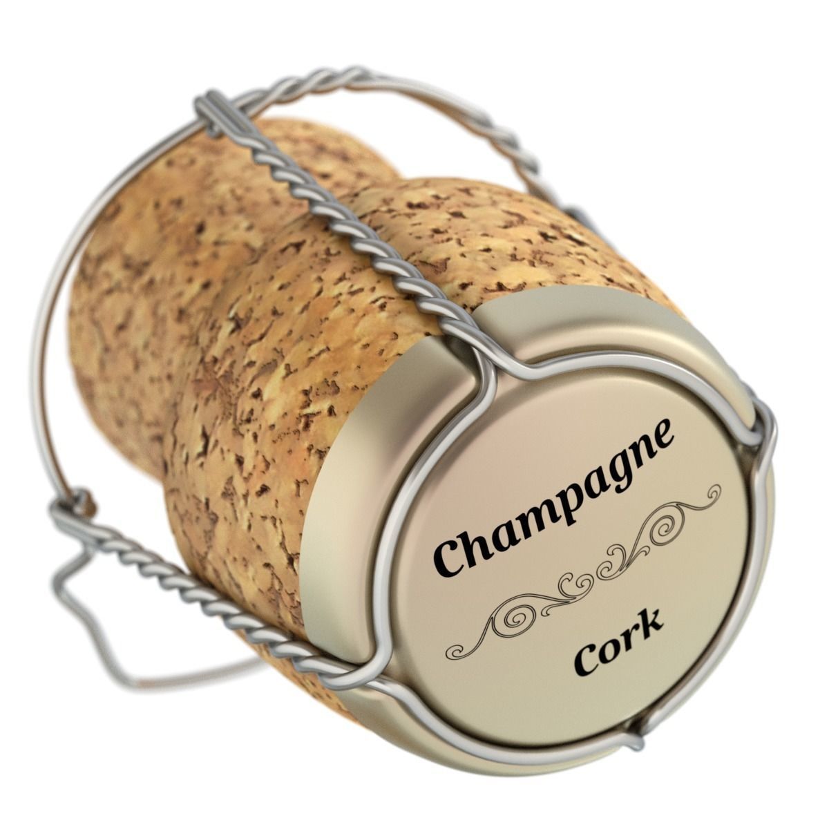 Champagne Cork 3D model | CGTrader