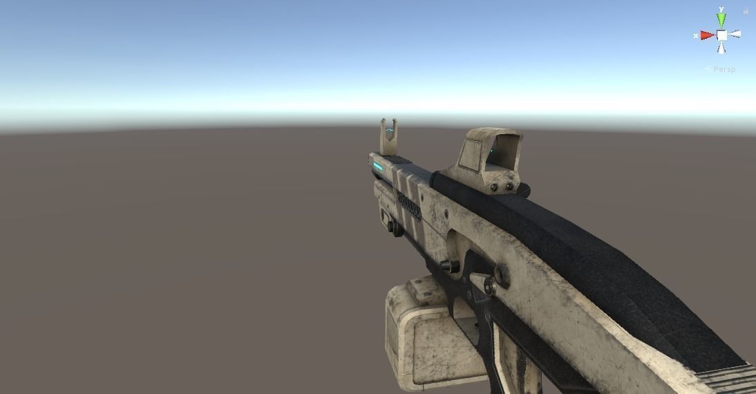 3D model Futuristic Sci-Fi Heavy Assault Rifle VR / AR / low-poly ...