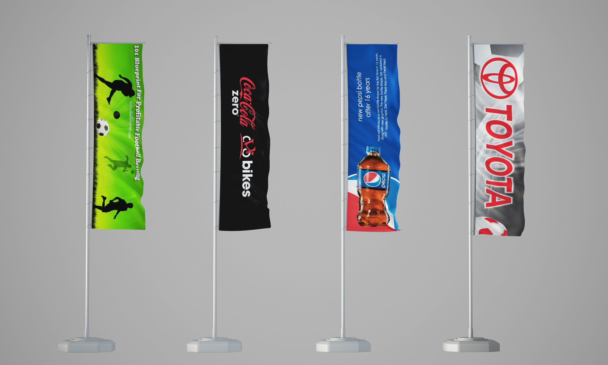 Banner flags 3D model | CGTrader
