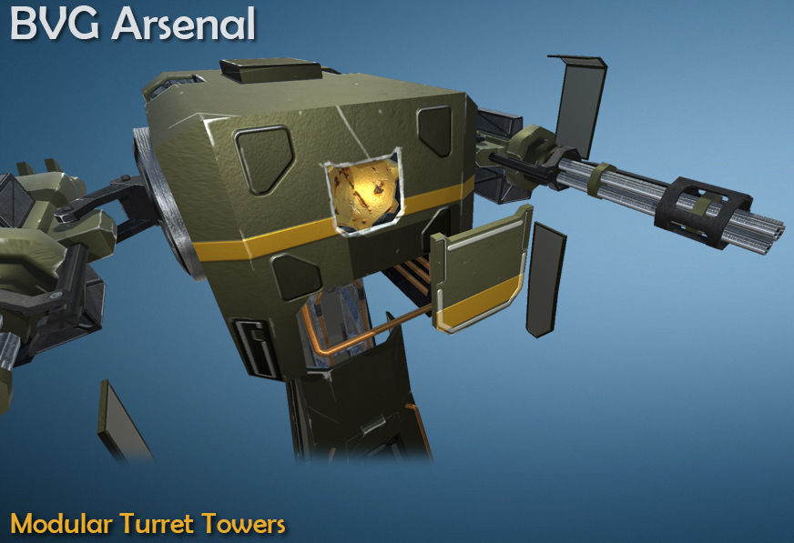 3D model Modular Turret Tower - HQ VR / AR / low-poly | CGTrader