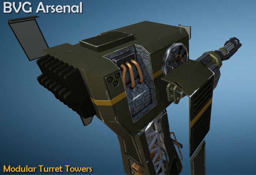 3D model Modular Turret Tower - HQ VR / AR / low-poly | CGTrader