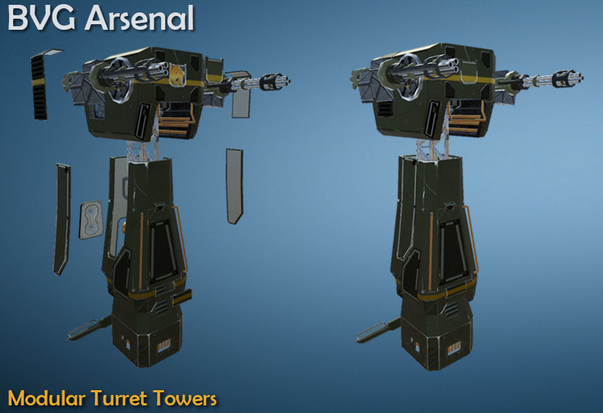 3D model Modular Turret Tower - HQ VR / AR / low-poly | CGTrader