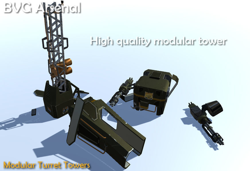 3D model Modular Turret Tower - HQ VR / AR / low-poly | CGTrader