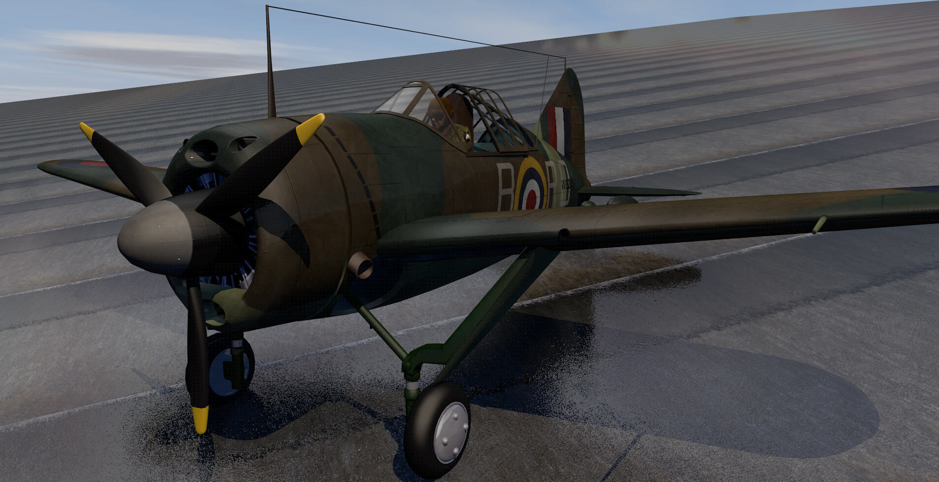 Brewster B339 Buffalo Mk-1 - RAF 3D model | CGTrader