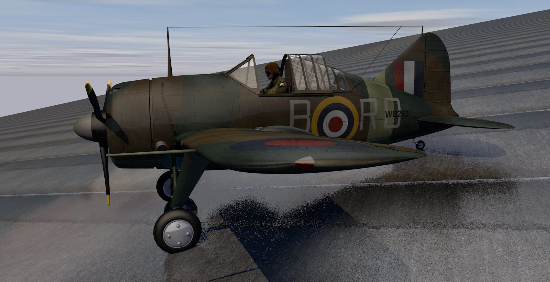 Brewster B339 Buffalo Mk-1 - RAF 3D model | CGTrader