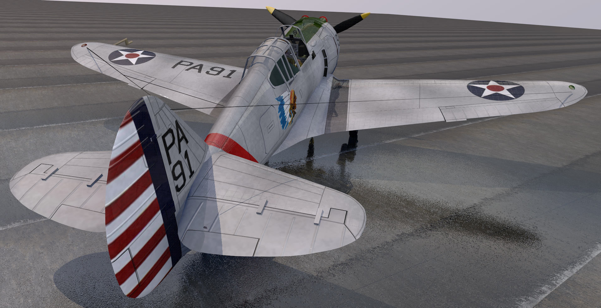 Curtiss P-36A Hawk 3D model | CGTrader