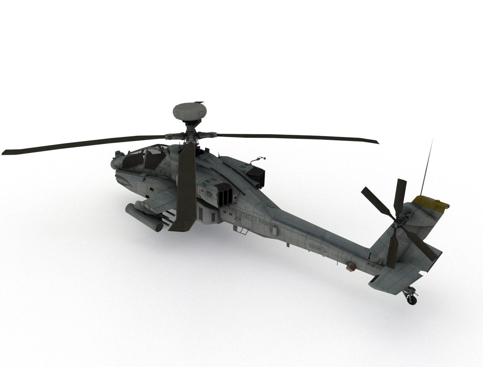 3D model AH 64 helicopter VR / AR / low-poly | CGTrader