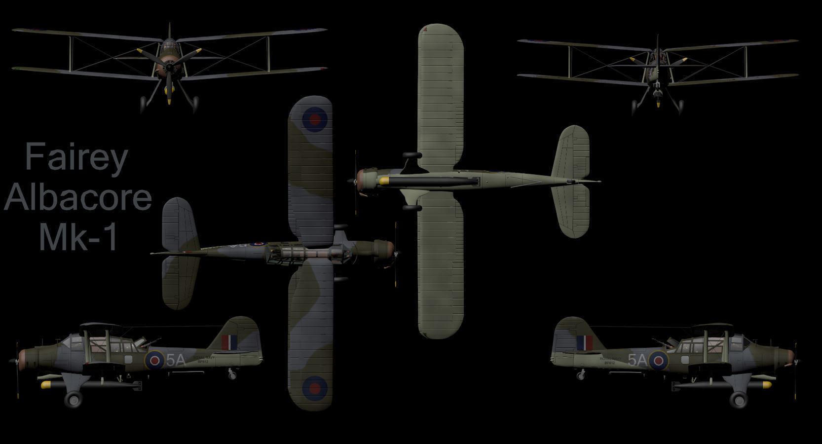 Fairey Albacore Mk-1 3D model | CGTrader