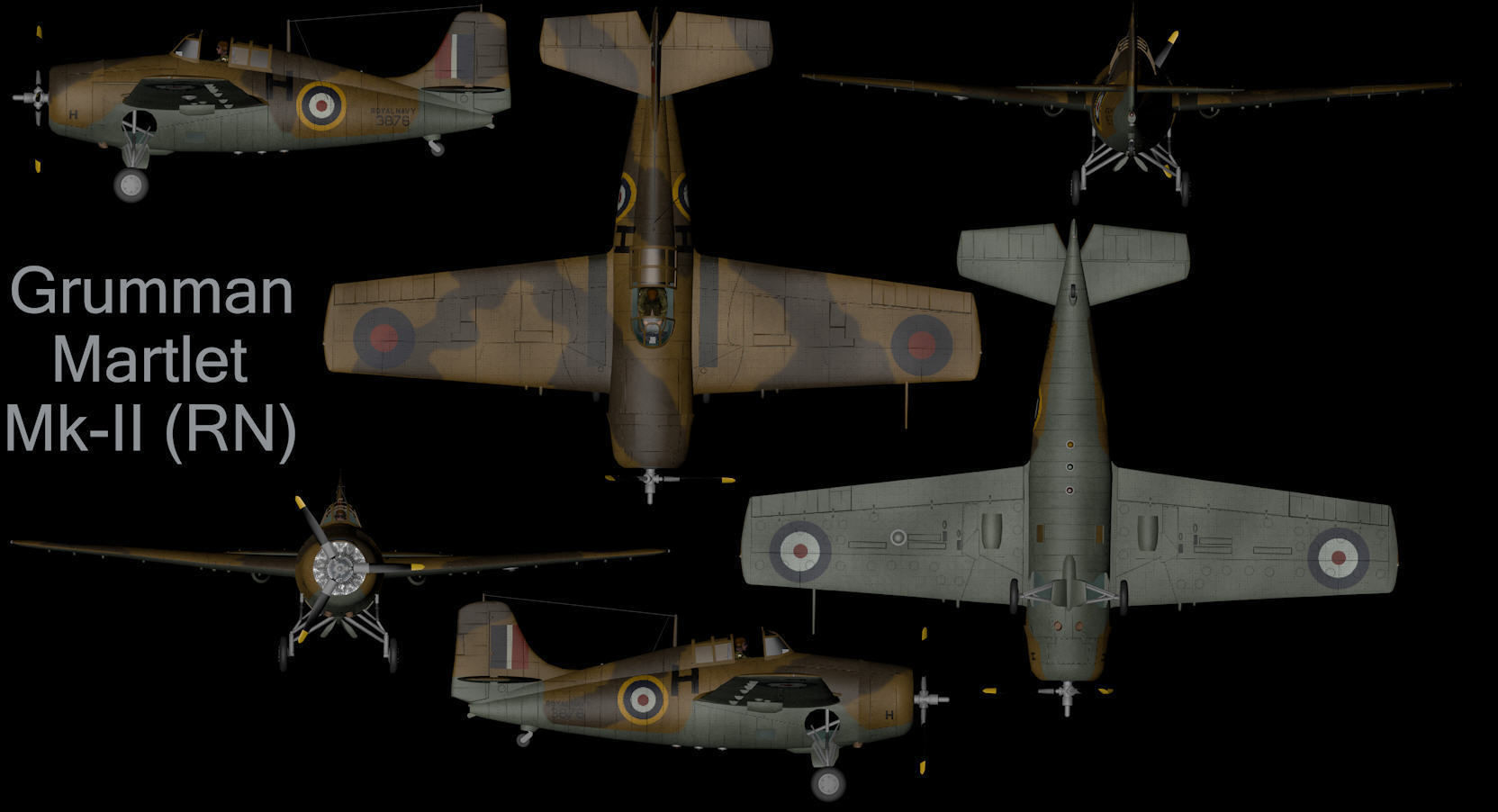 Grumman Martlet Mk-2 - RN 3D model | CGTrader