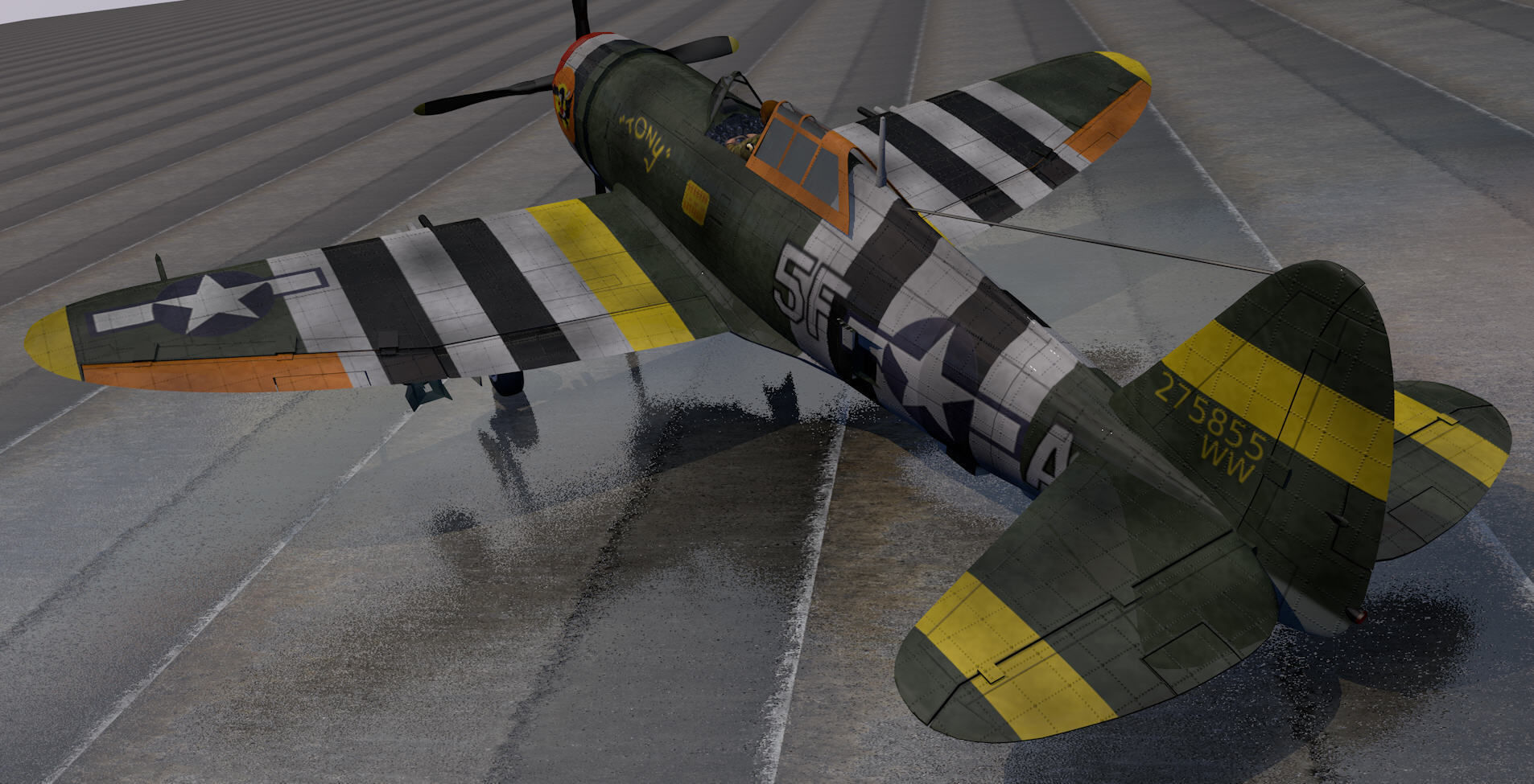 Republic P-47C Thunderbolt - Razorback 3D model | CGTrader