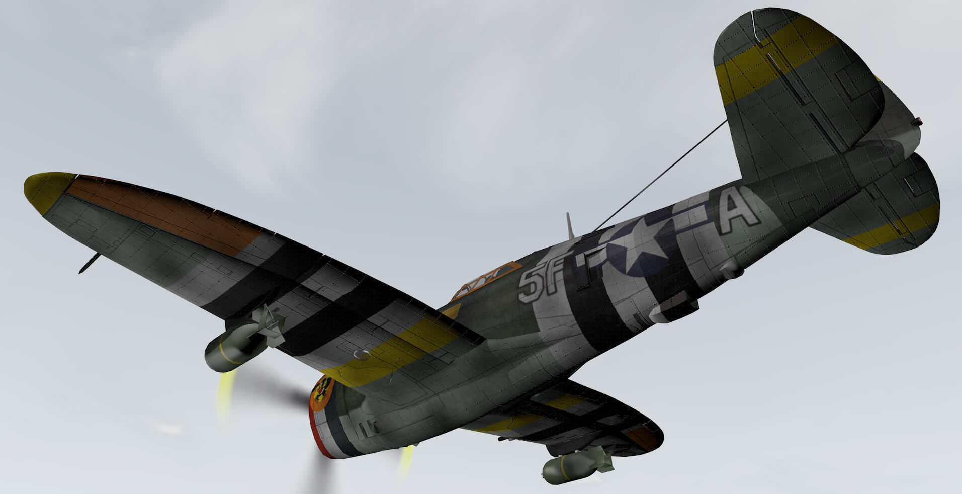 Republic P-47C Thunderbolt - Razorback 3D model | CGTrader