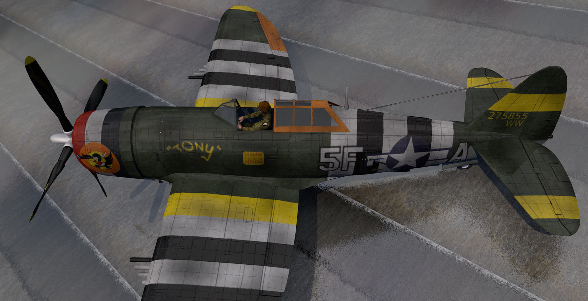 Republic P-47C Thunderbolt - Razorback 3D model | CGTrader