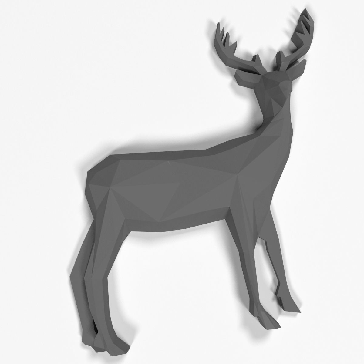 Low Poly Deer Abstract Broche Broche For 3D Printing Art 3D model 3D ...