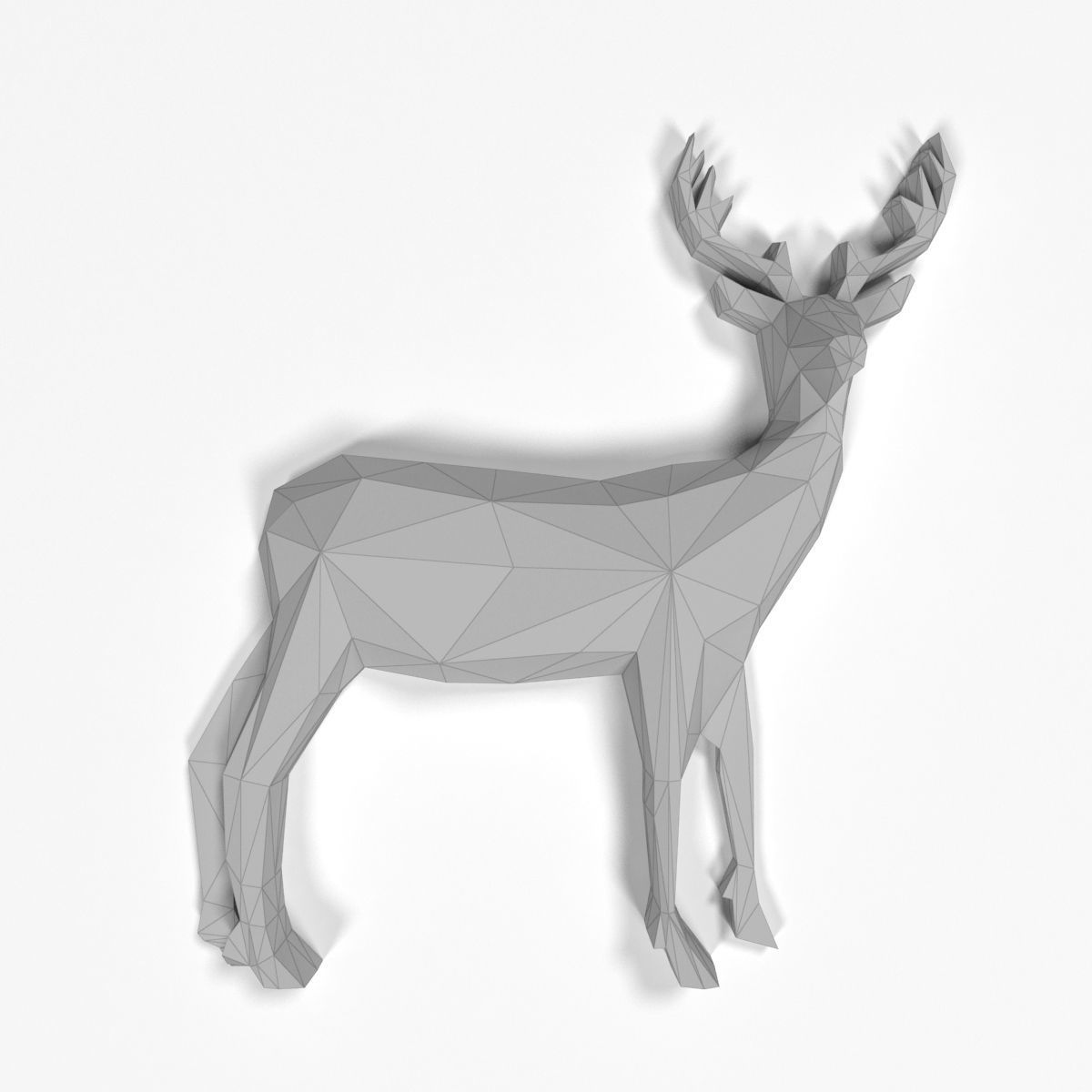 Low Poly Deer Abstract Broche Broche For 3D Printing Art 3D model 3D ...