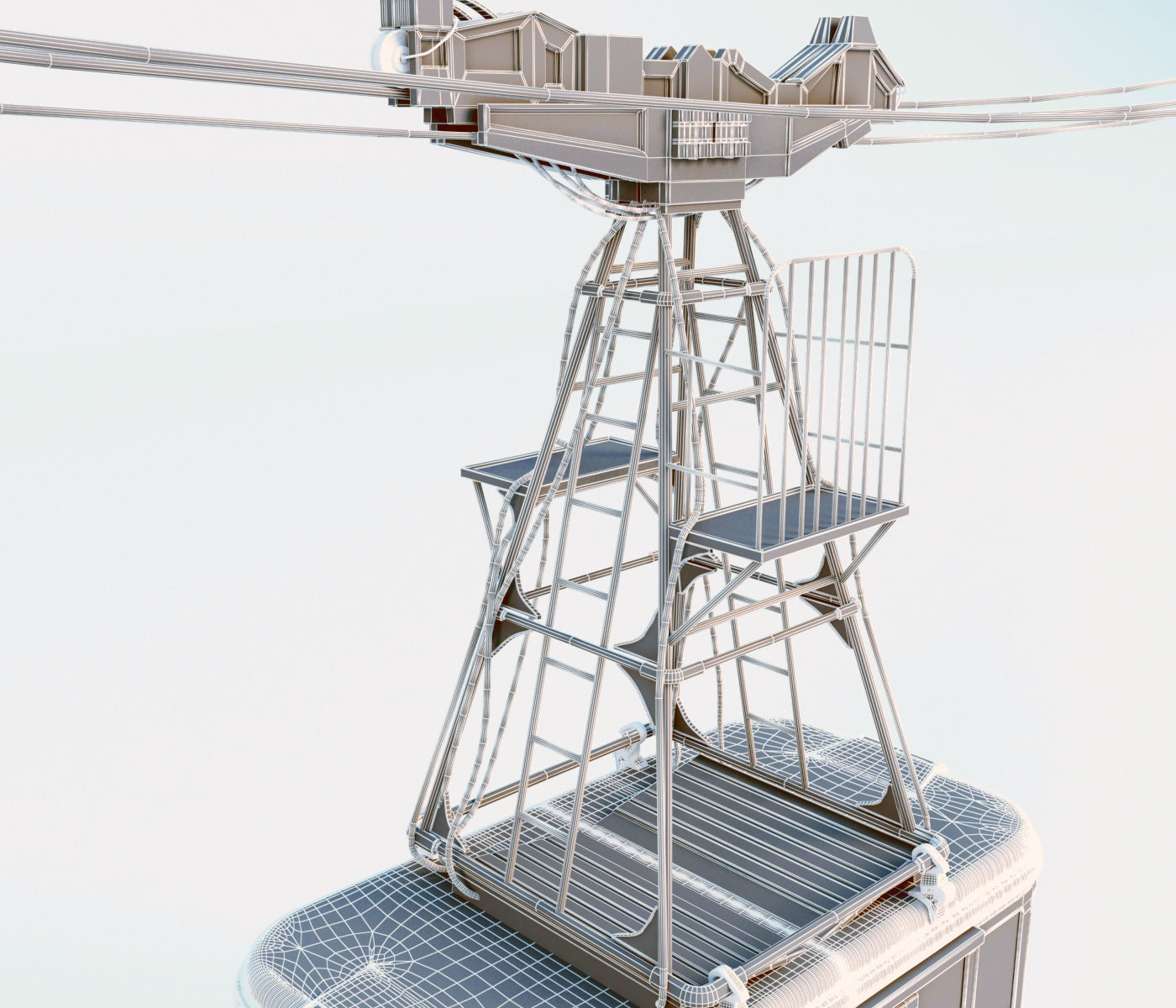 Cableway cable car - cable car 3D model | CGTrader