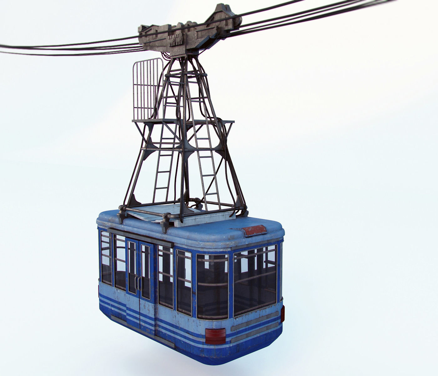 Cableway cable car - cable car 3D model | CGTrader