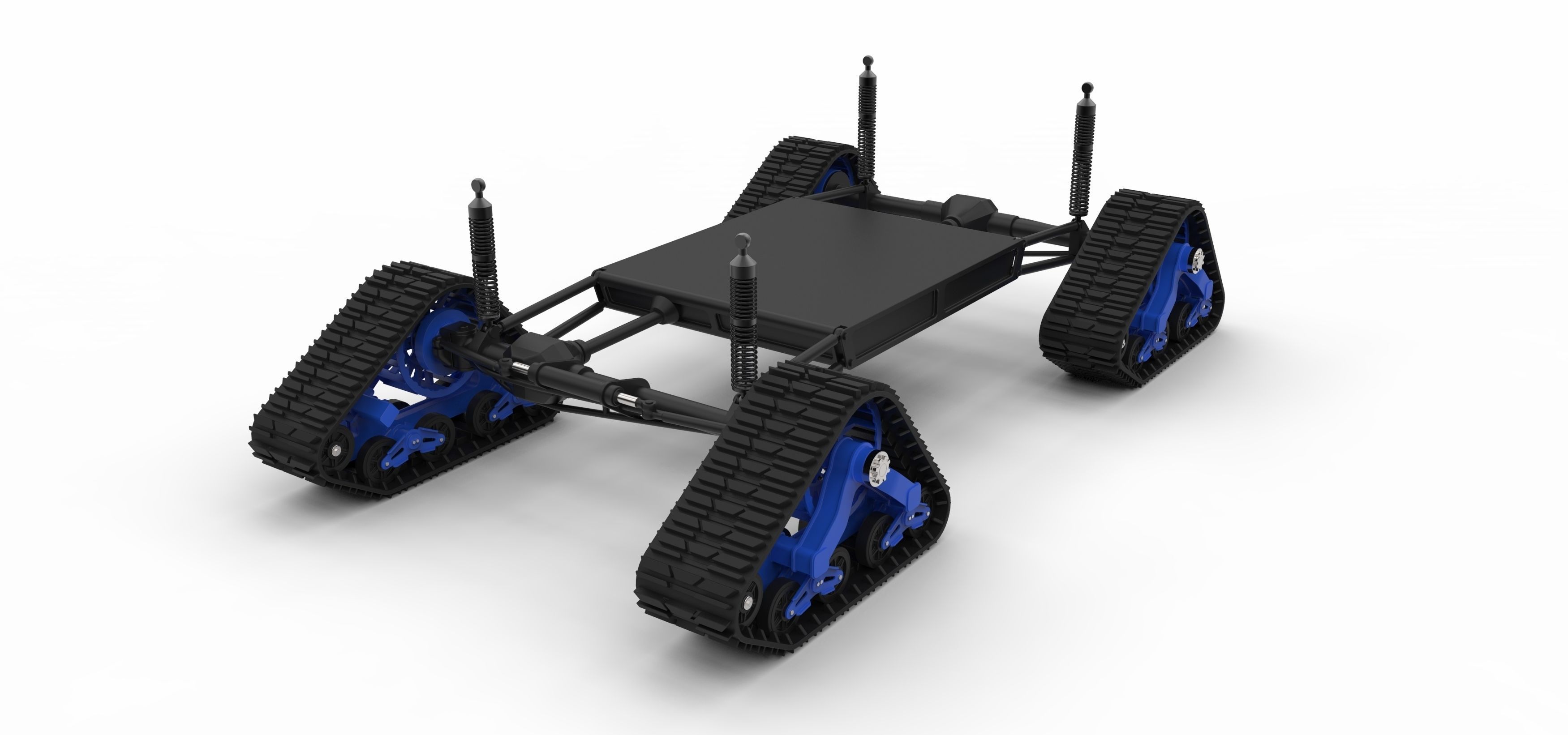 Chassis for vehicle with Mattracks Suspension tracks 3D model | CGTrader