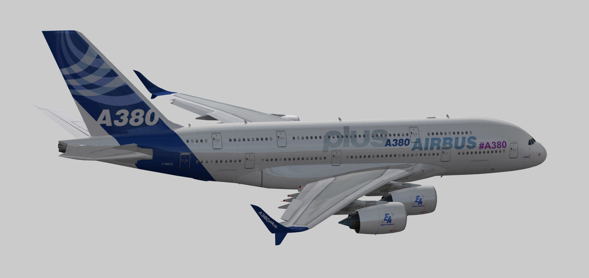 3D model Airbus A380 Plus 2017 Home livery VR / AR / low-poly rigged ...