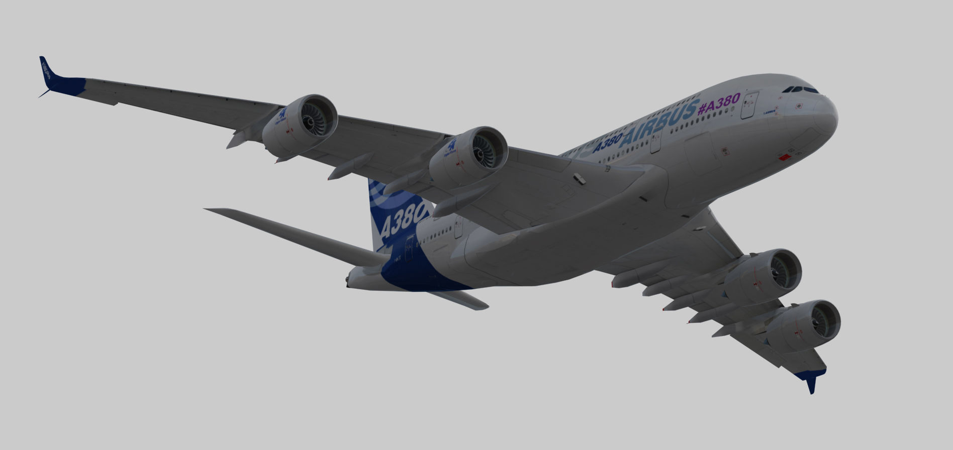 3D model Airbus A380 Plus 2017 Home livery VR / AR / low-poly rigged ...