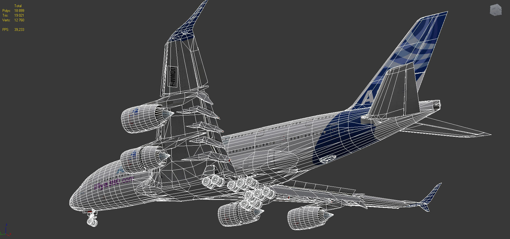 3D model Airbus A380 Plus 2017 Home livery VR / AR / low-poly rigged ...
