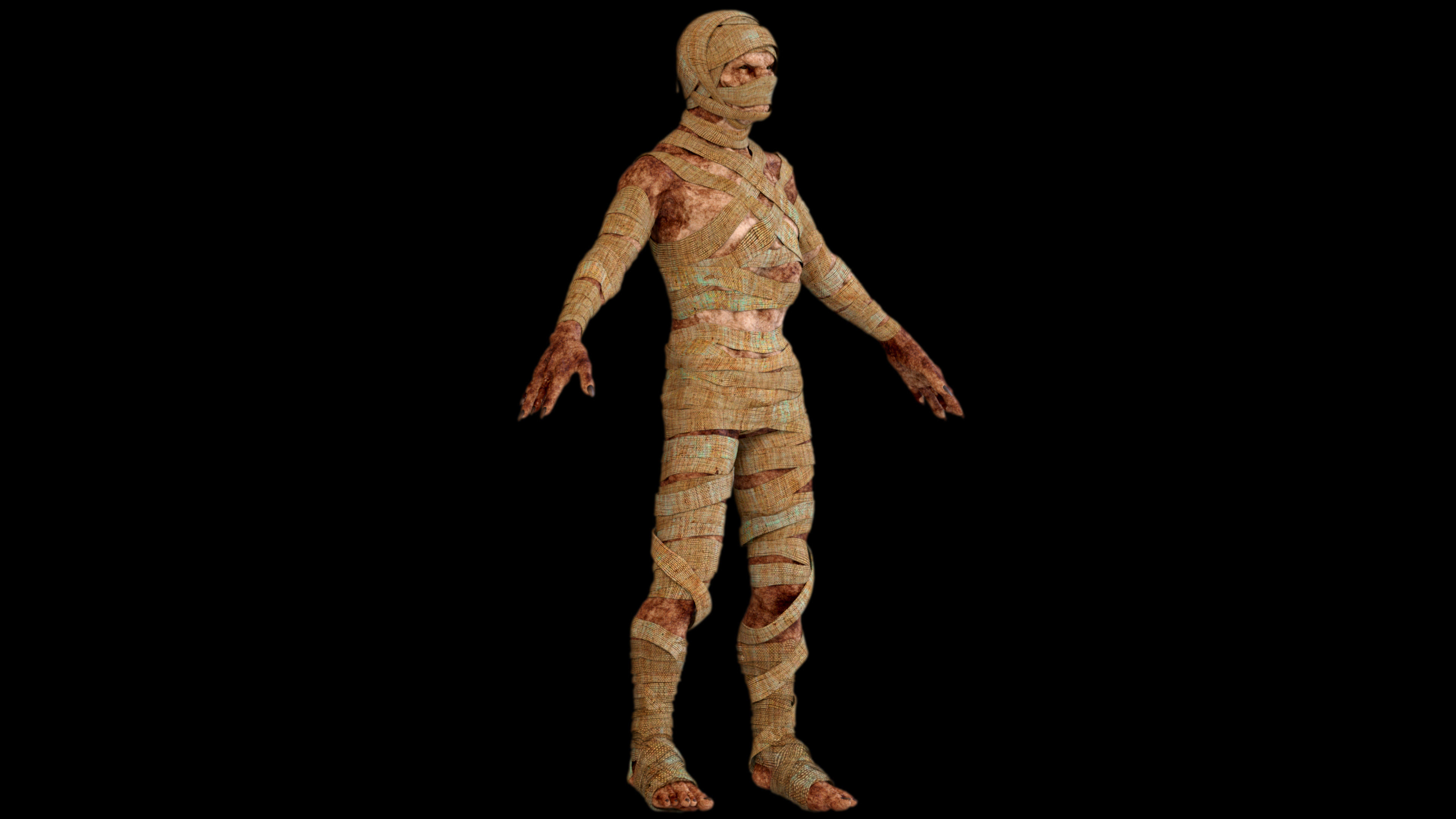 Mummy human body 3D model animated rigged | CGTrader
