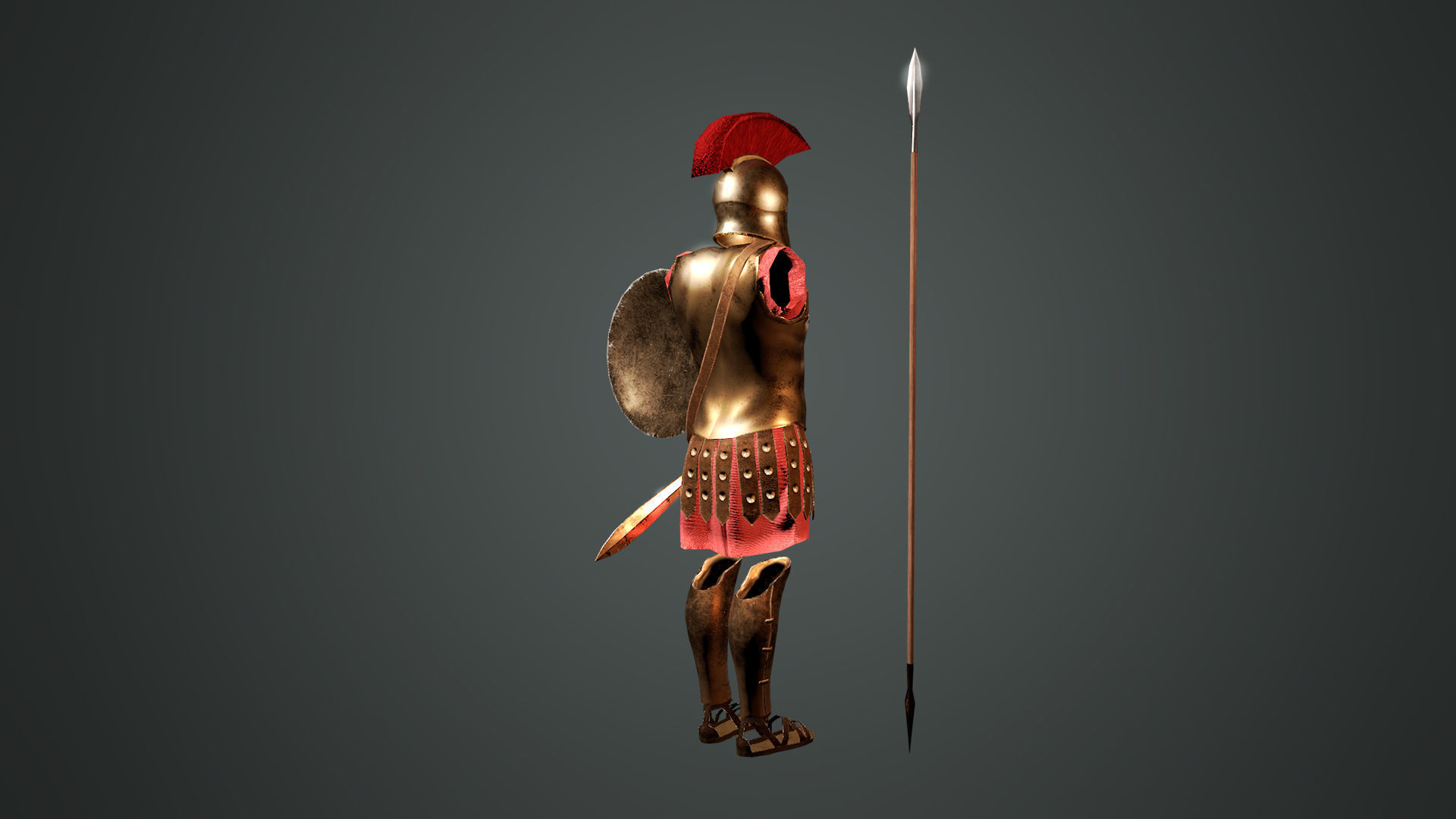 3D model Ancient Greek Hoplite Armour VR / AR / low-poly | CGTrader