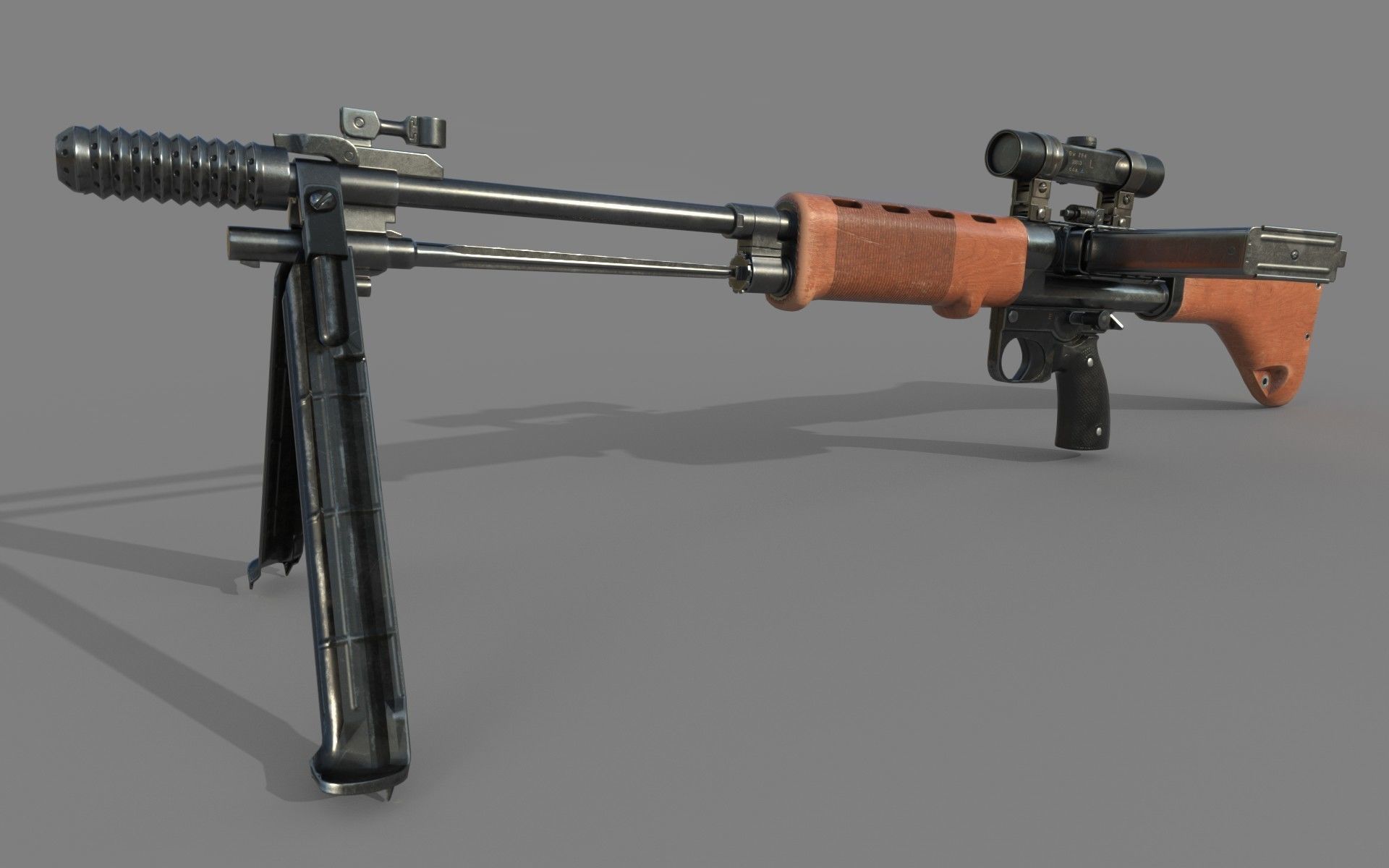 3D model FG-42 German Paratrooper Rifle PBR VR / AR / low-poly | CGTrader