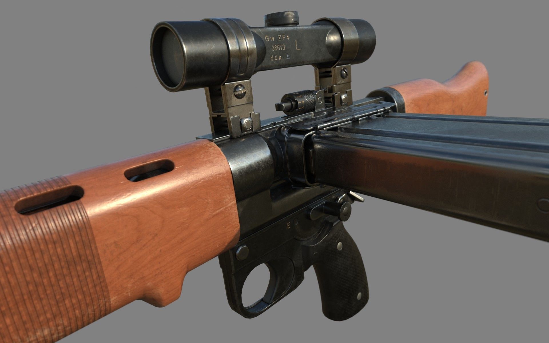 3D model FG-42 German Paratrooper Rifle PBR VR / AR / low-poly | CGTrader