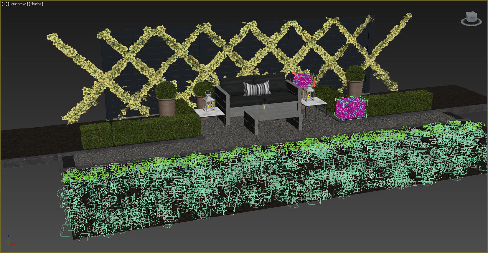 Garden seating area 3D model | CGTrader