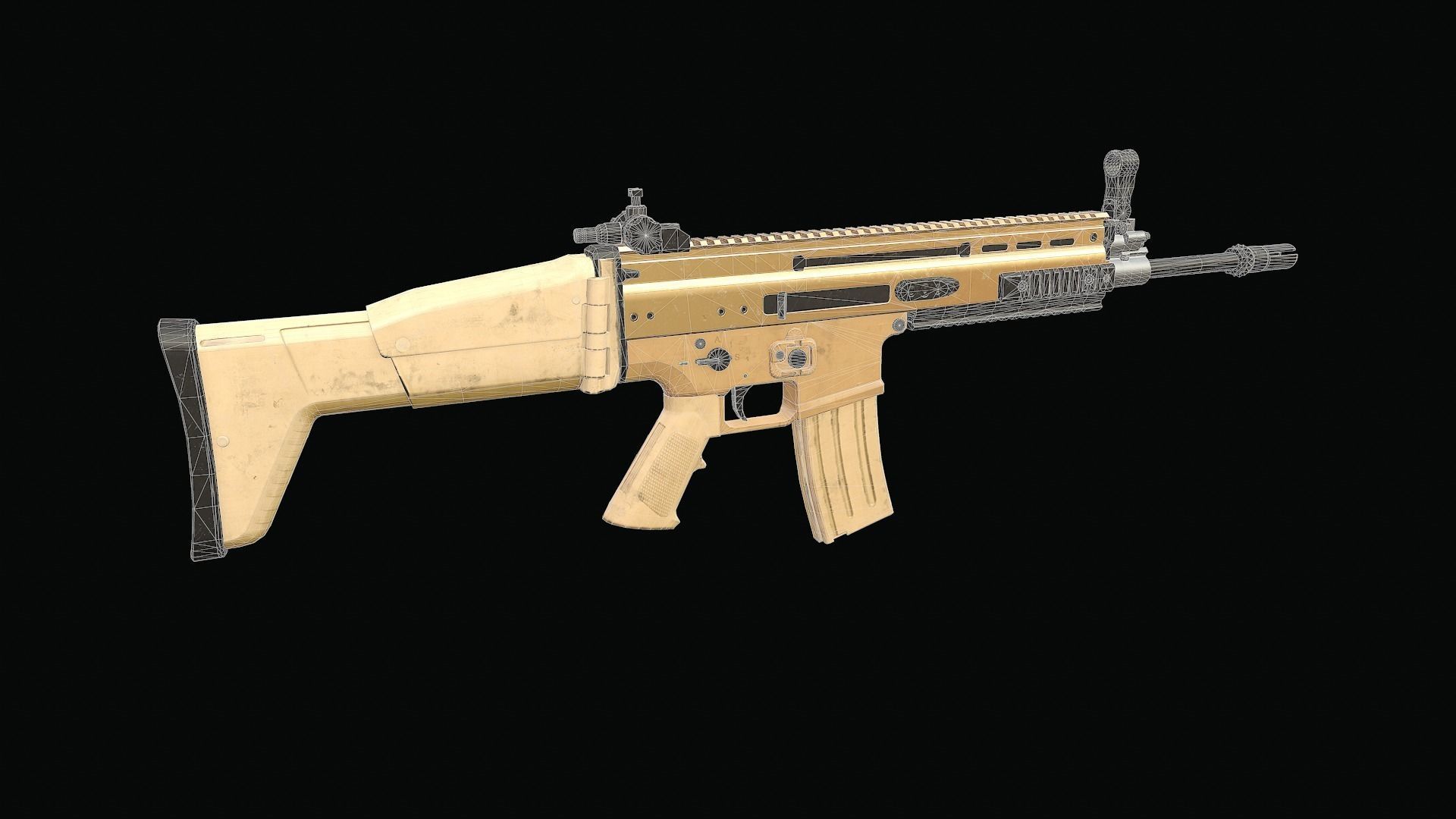 3D model SCAR Rifle VR / AR / low-poly | CGTrader