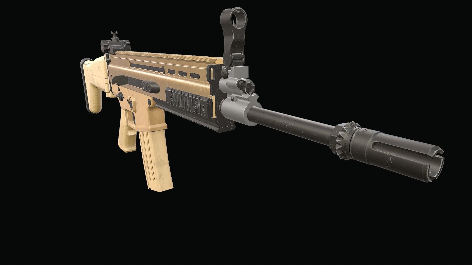 3D model SCAR Rifle VR / AR / low-poly | CGTrader