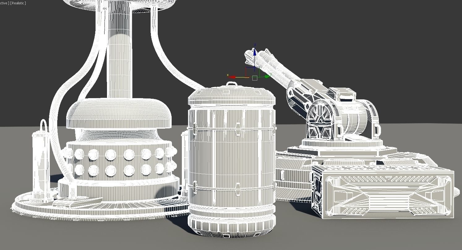 Sci-fi high-poly collection metal box 3D model | CGTrader