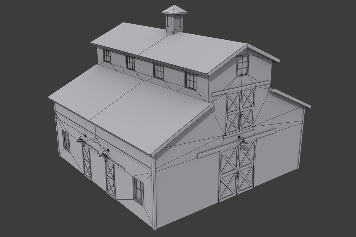 3D model Barn Shed VR / AR / low-poly | CGTrader