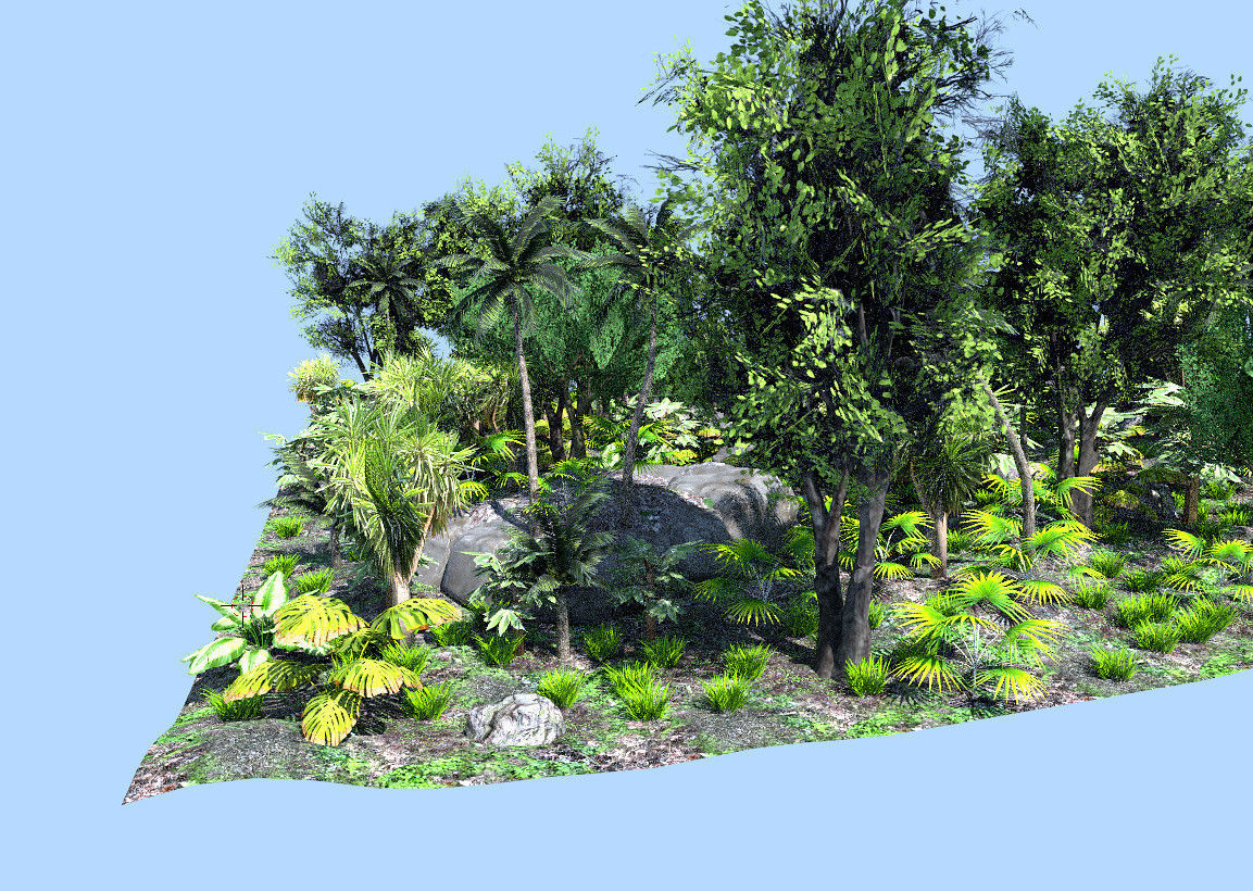 3D model deep jungle scene VR / AR / low-poly | CGTrader