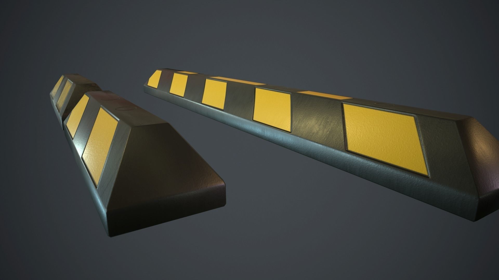 3D model Rubber Parking Curb PBR Game Ready VR / AR / low-poly | CGTrader